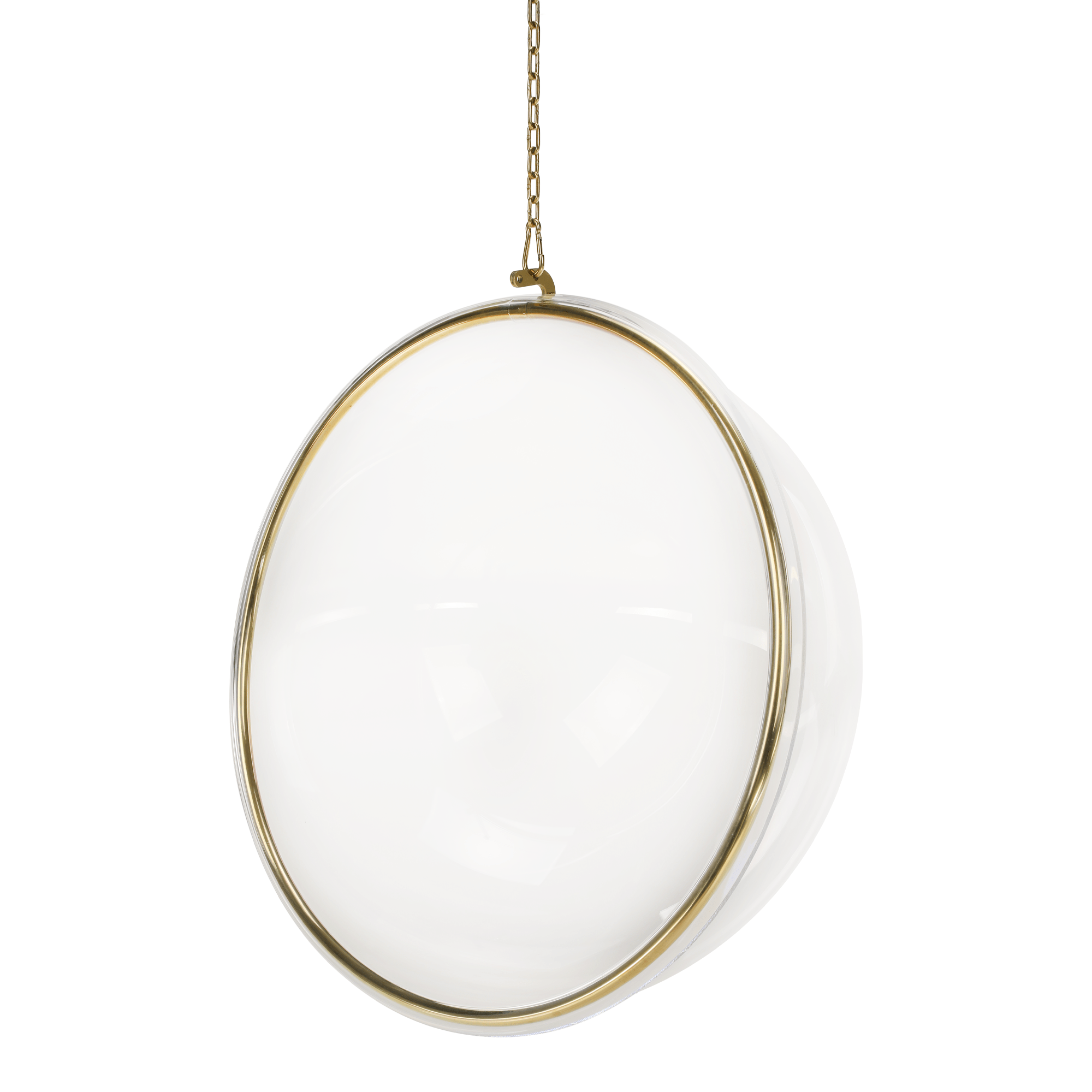 Scaun suspendat Bubble Tip 1, transparent/ auriu/ verde | Kondela.ro