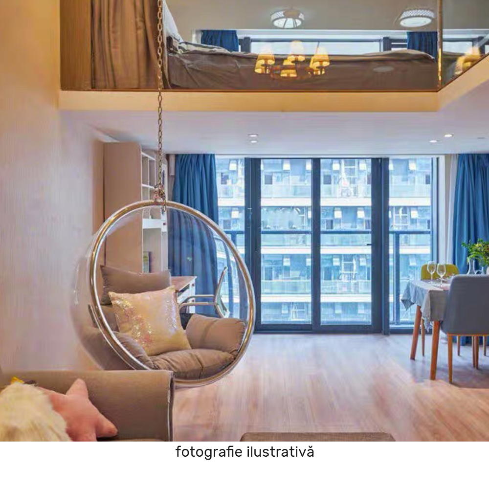 Scaun suspendat Bubble Tip 1, transparent/ auriu/ verde | Kondela.ro