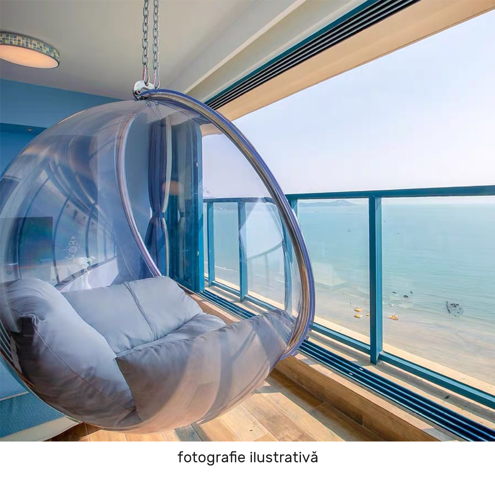 Scaun suspendat Bubble Tip 1, transparent/ auriu/ verde | Kondela.ro