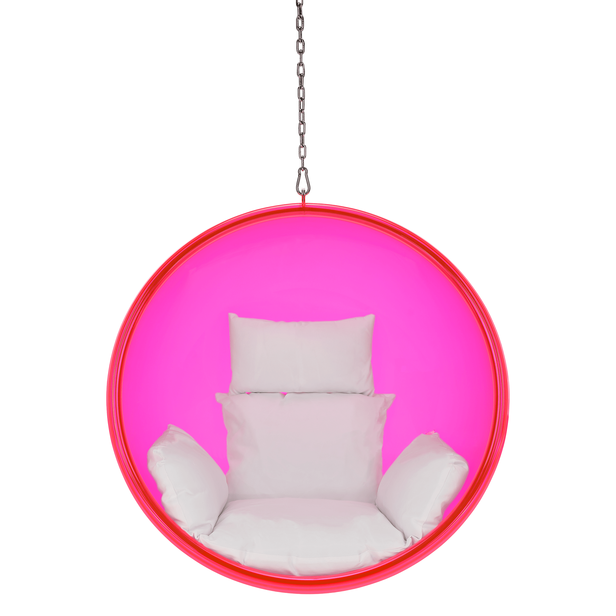 Scaun suspendat Bubble Tip 1, roz/ argintiu/ alb | Kondela.ro