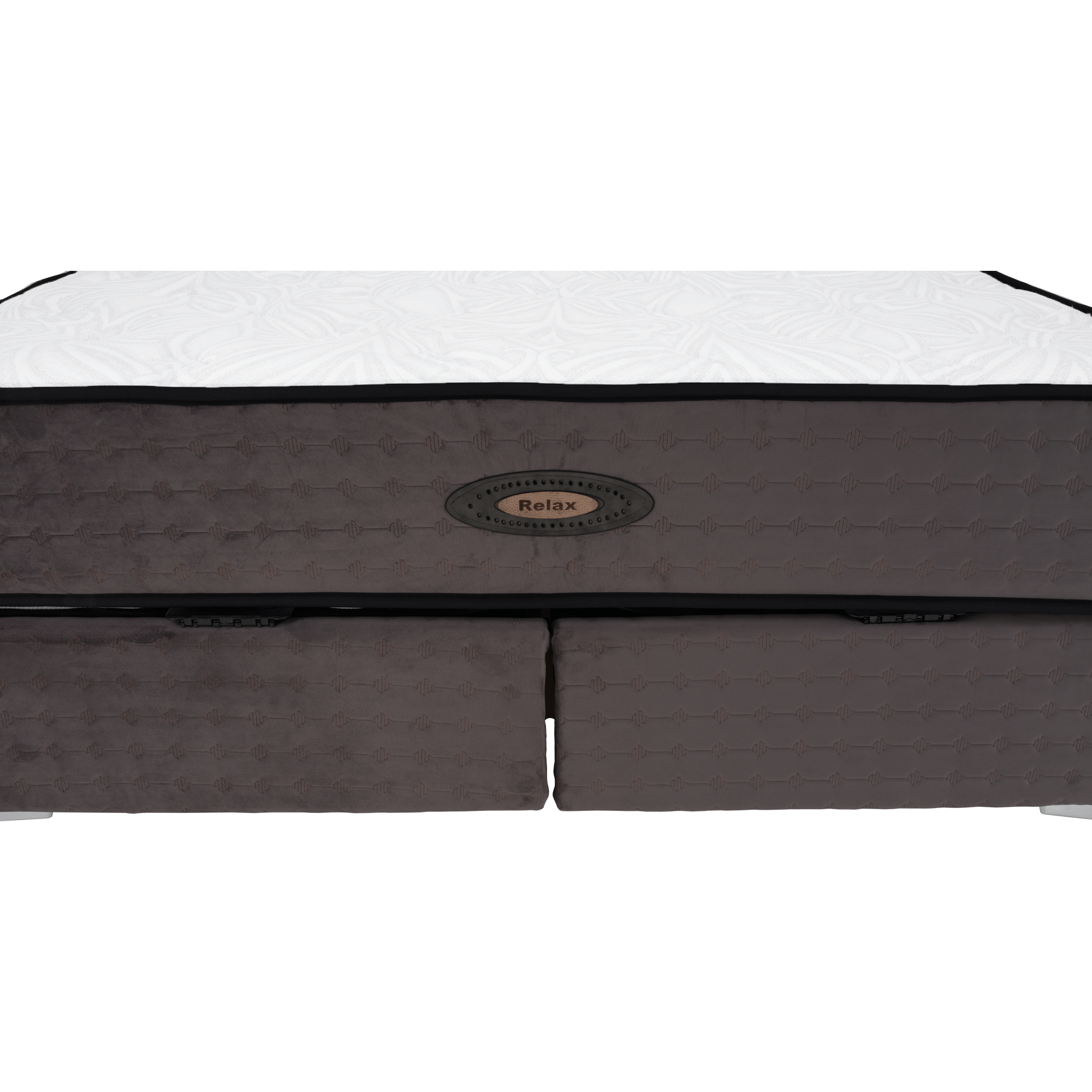 Pat boxspring Mersia, 160x200, gri | Kondela.ro