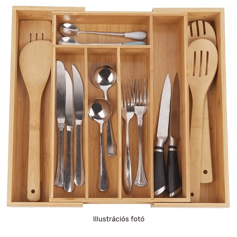 Evőeszköztartó Baulo, bambusz/természetes | Kondela.hu