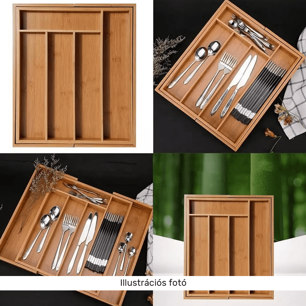 Evőeszköztartó Baulo, bambusz/természetes | Kondela.hu