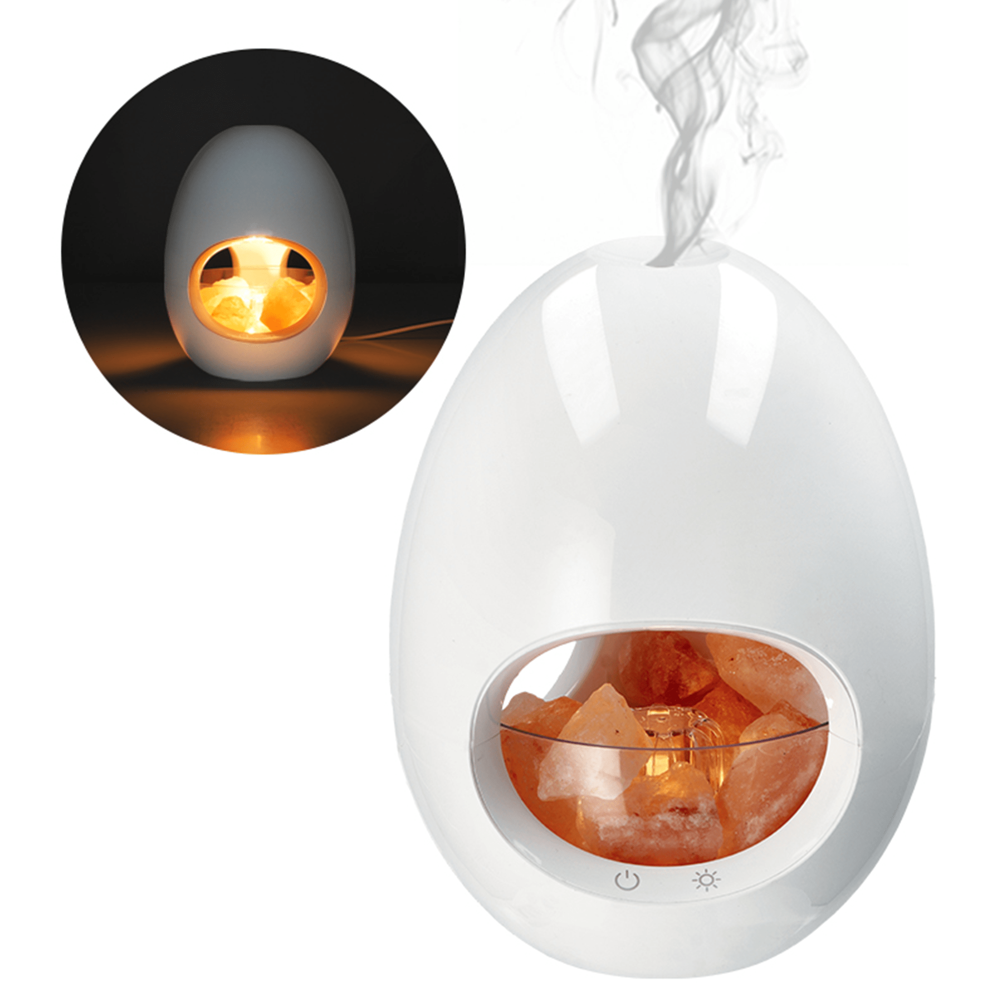 Difuzor de arome Sorbus, sare de Himalaya, alb | Kondela.ro