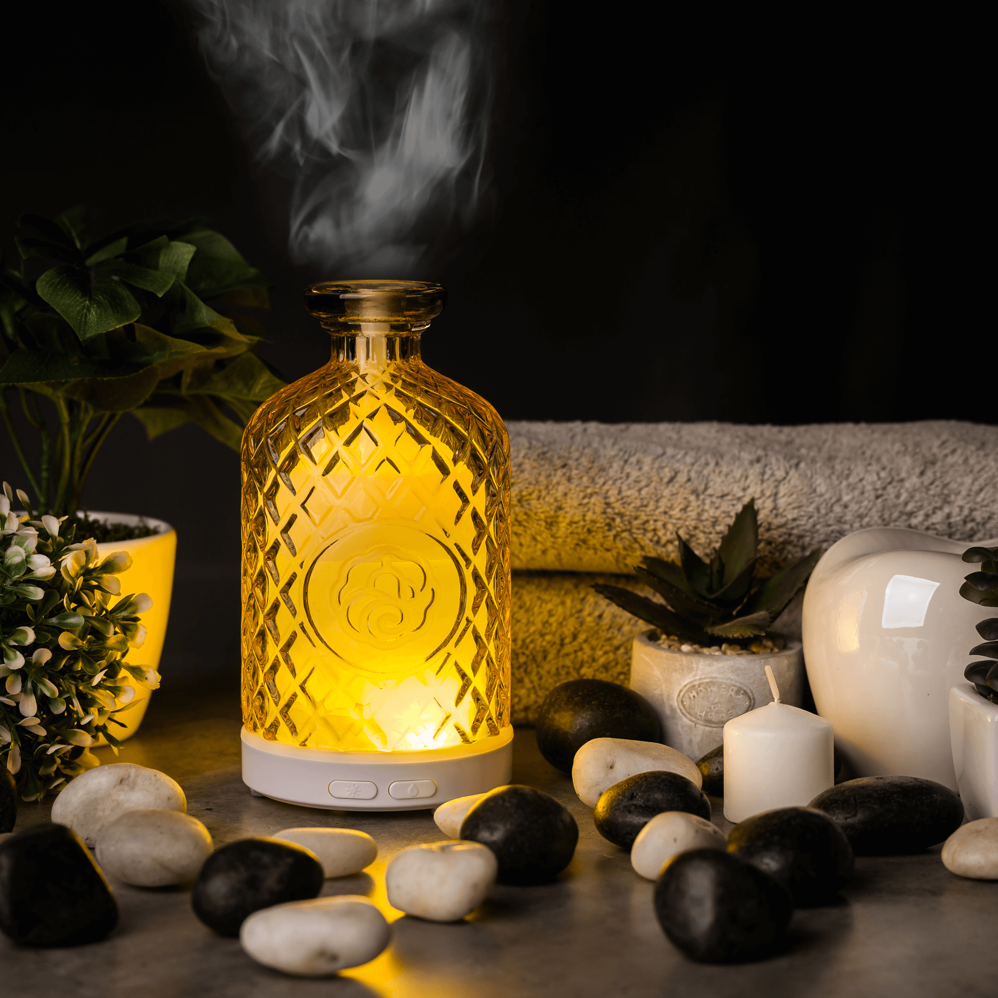 Aroma diffúzor Gili, ultrahangos, sárga | Kondela.hu