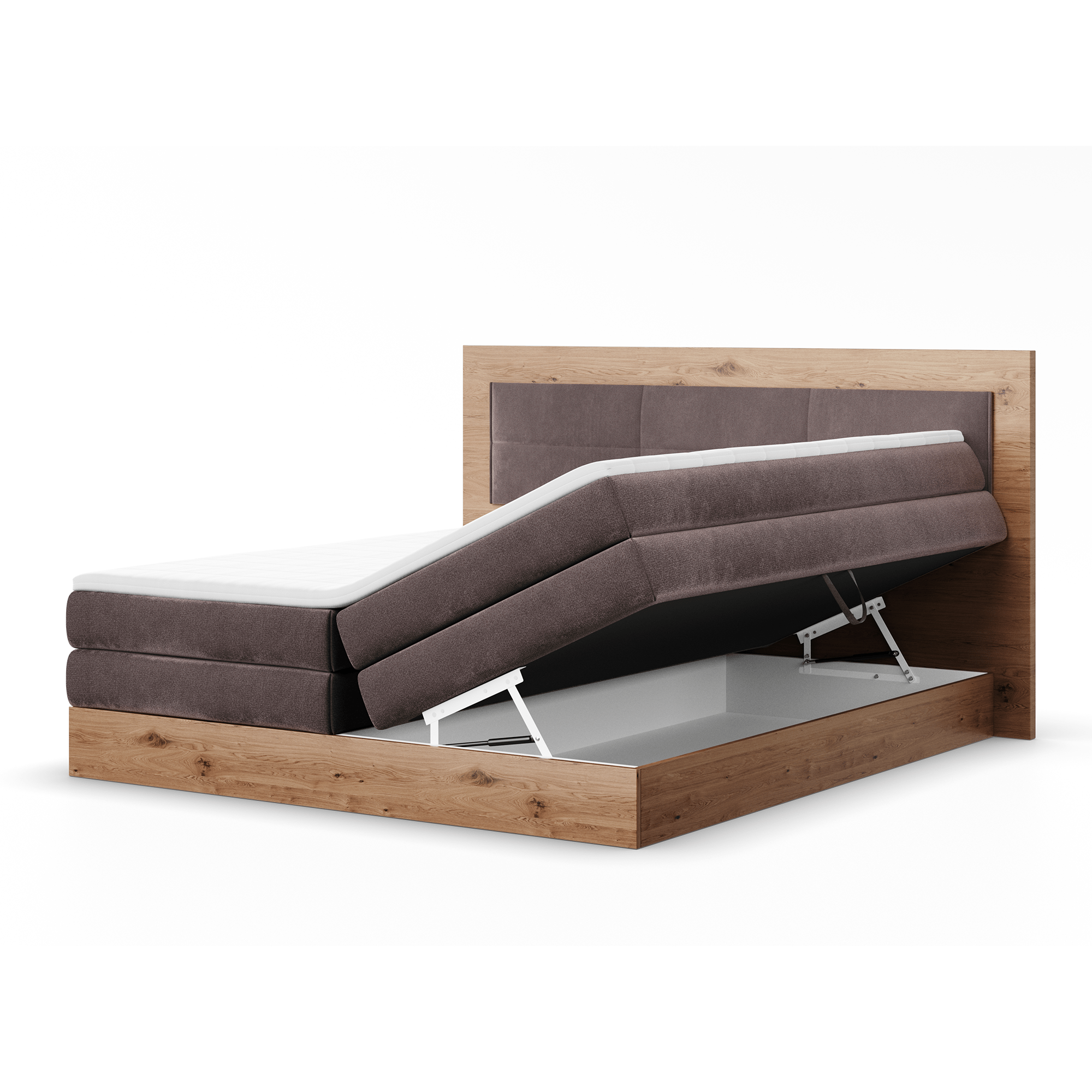 Boxspring ágy Renize New, 180x200, barna | Kondela.hu