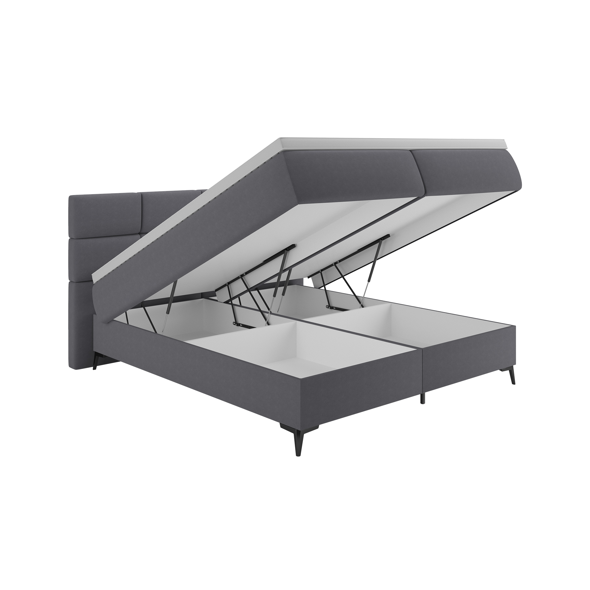 Pat boxspring Optima B, 180x200, gri | Kondela.ro