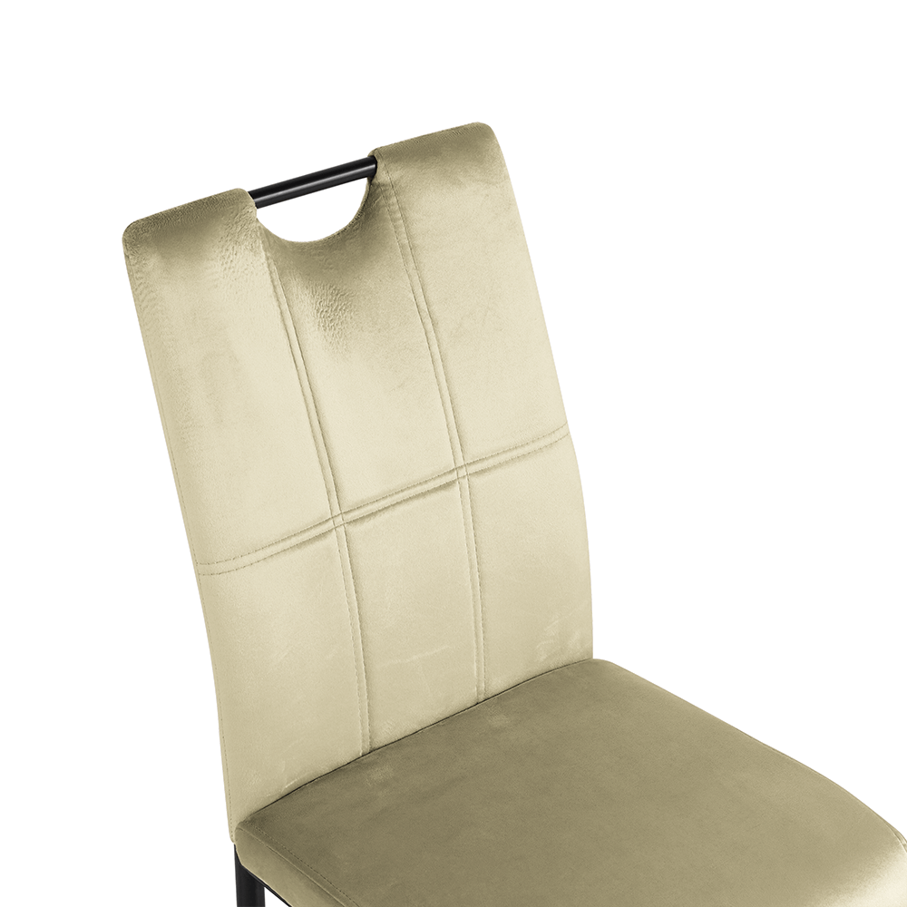 Jonka szék, étkezőszék, bézs bársony, fém | Kondela.hu