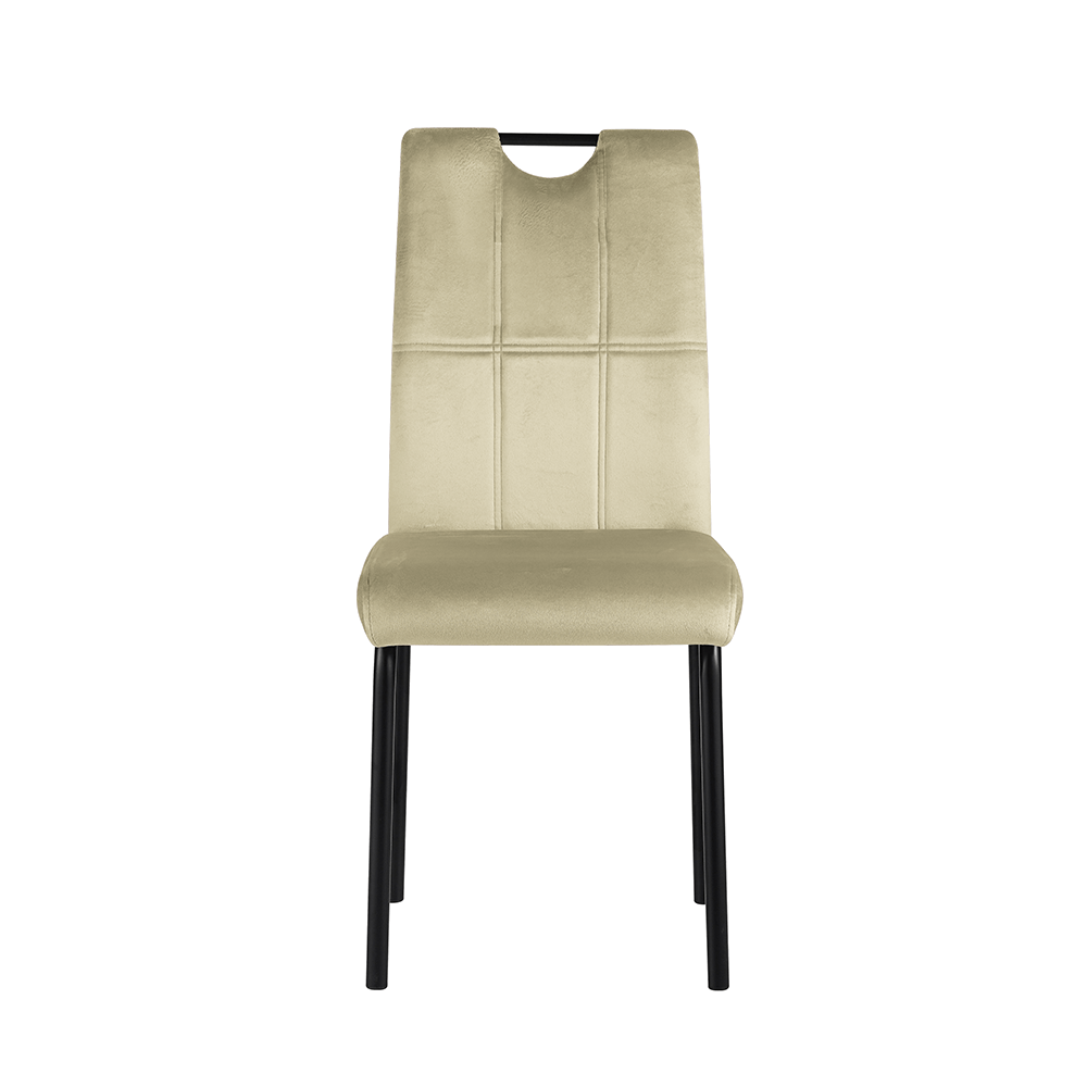 Jonka szék, étkezőszék, bézs bársony, fém | Kondela.hu