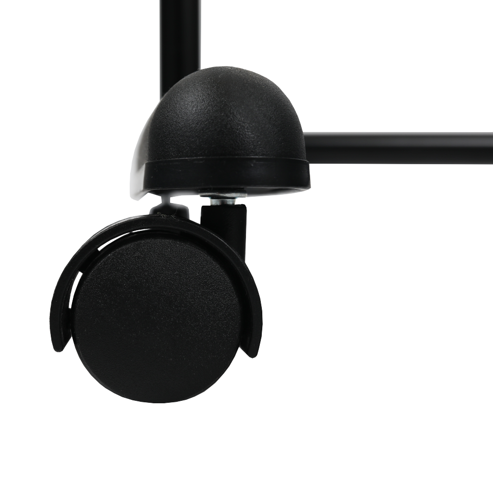 Cuier mobil Soren, crom/plastic negru | Kondela.ro