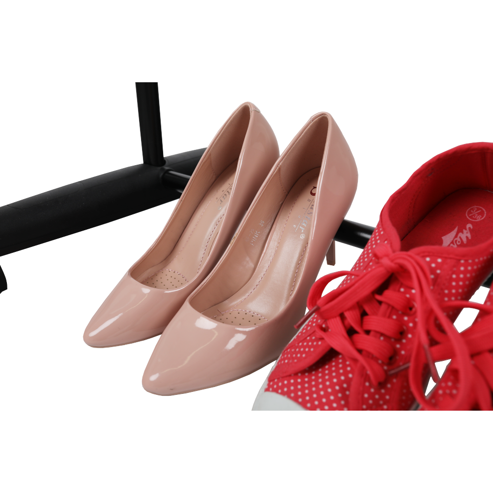 Cuier mobil Soren, crom/plastic negru | Kondela.ro