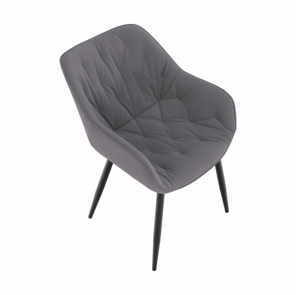 Fotoliu Fedris, material textil gri, matlasat | Kondela.ro