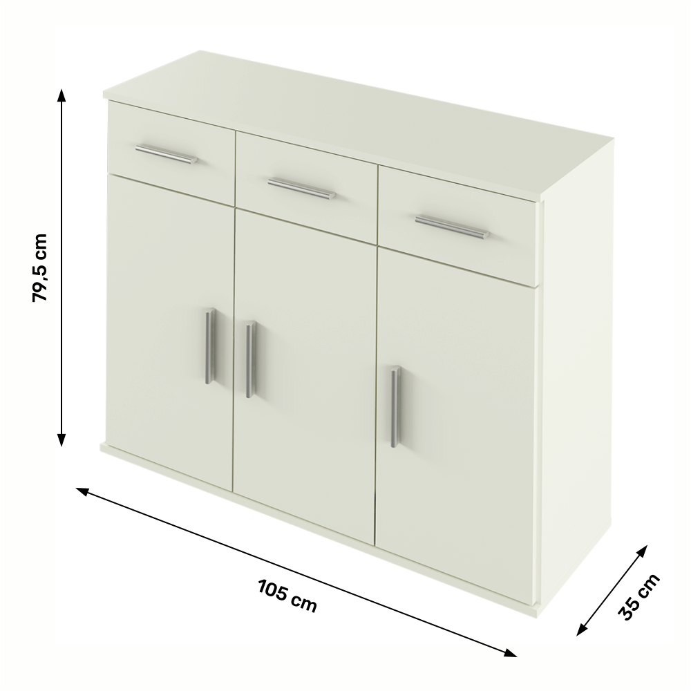 Scrin Resita tip 3, alb, PAL | Kondela.ro