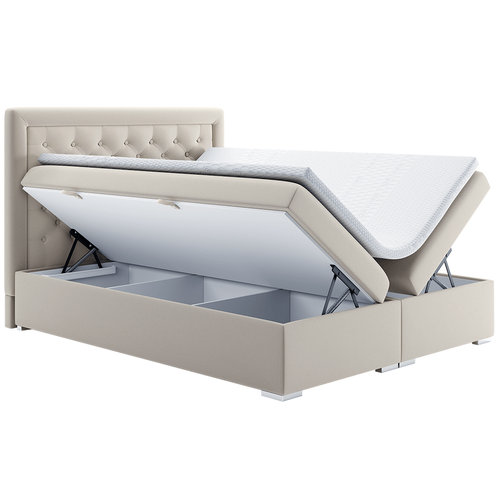 Pat Dorman, crem, 160x200, boxspring | Kondela.ro