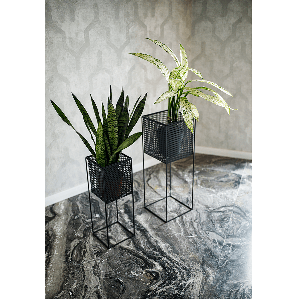 Ghiveci Meloi typ 1, negru, metal | Kondela.ro