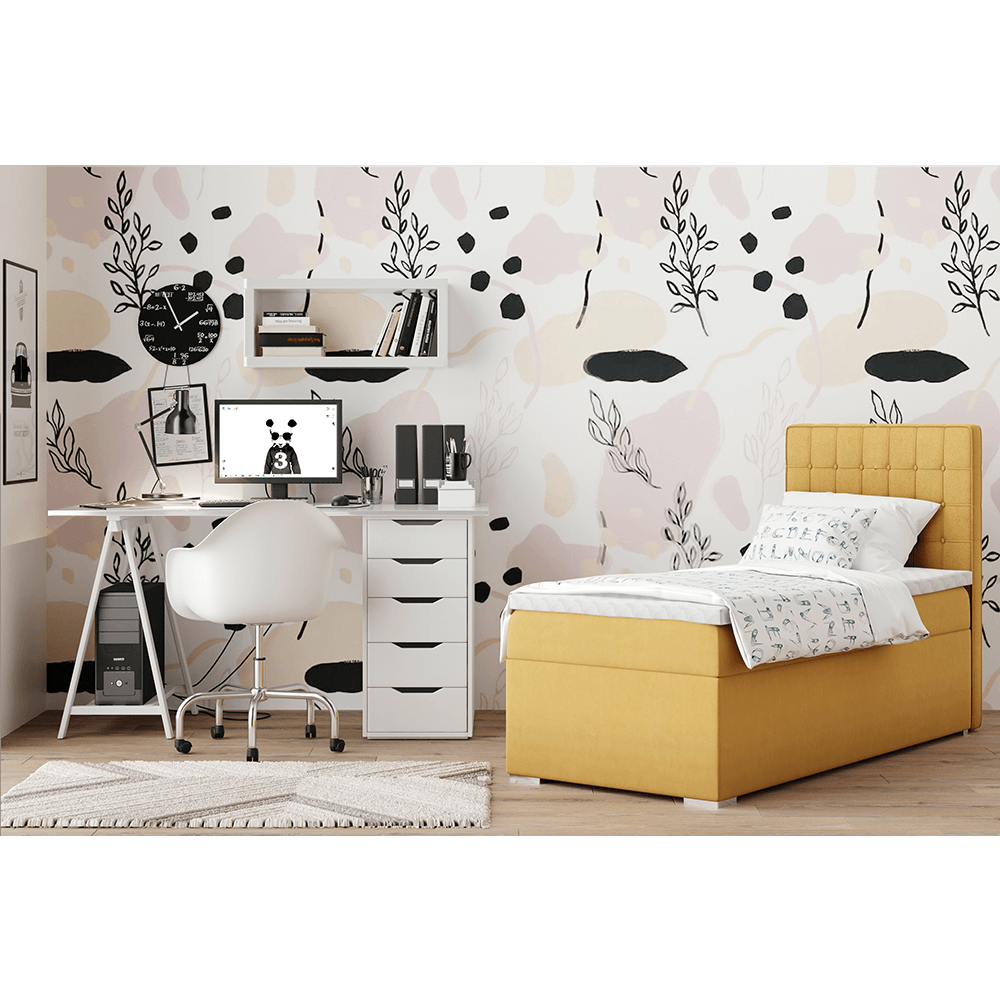 Pat boxspring Tery, 90x200, tăblie înaltă | Kondela.ro